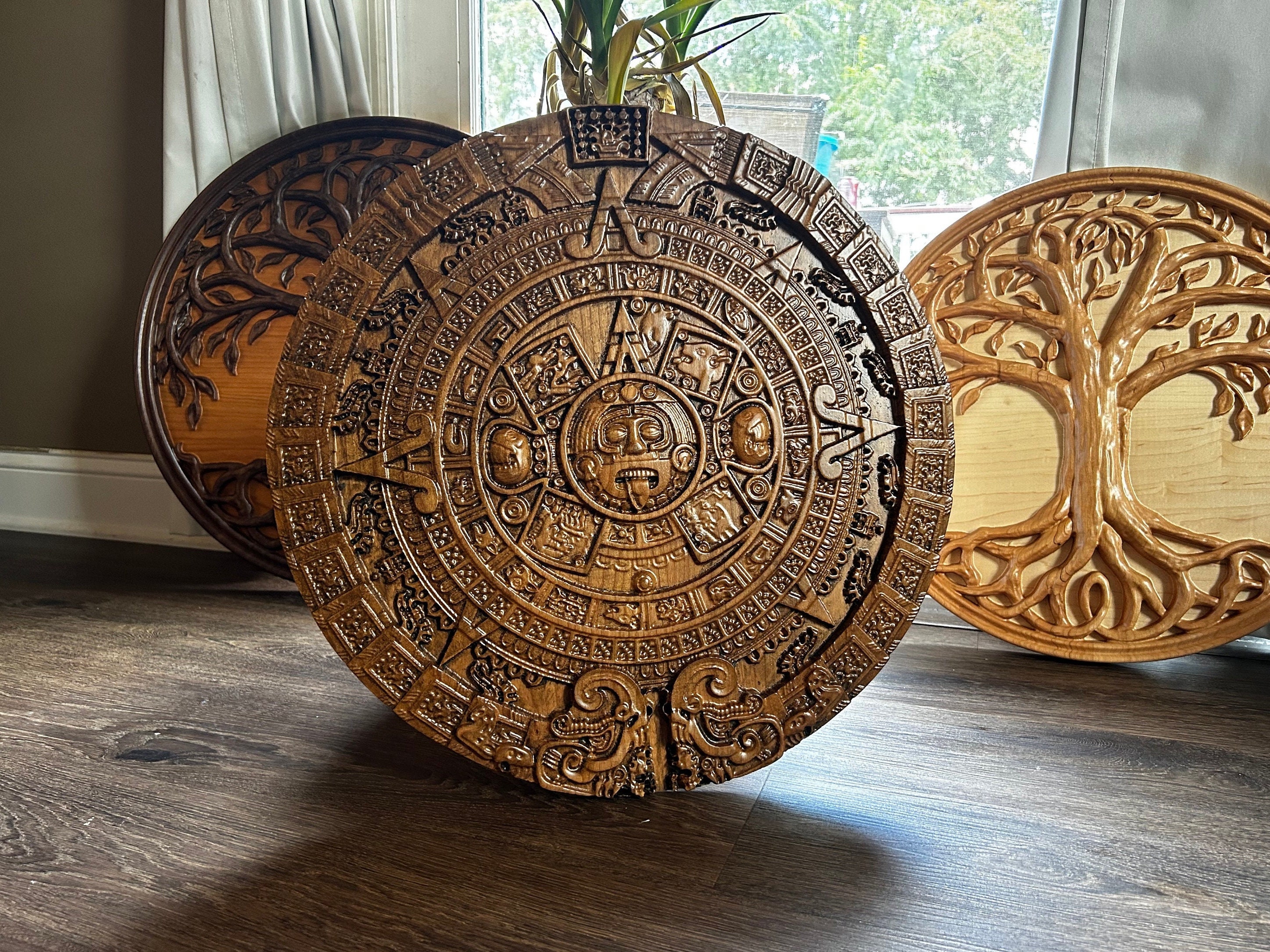 Aztec Wood Carving - Etsy