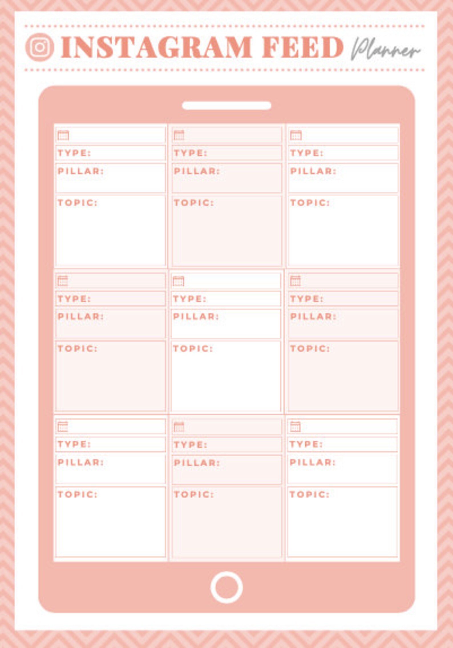 Instagram Reels and Stories Planner / Instagram Planner / Insta Post ...