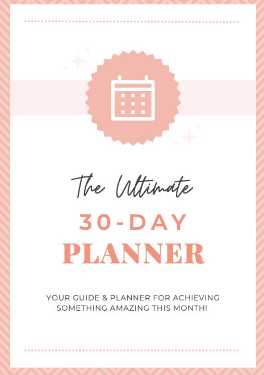 Ultimate 30 Day Planner Printable, Daily to Do List, Weekly Planner ...