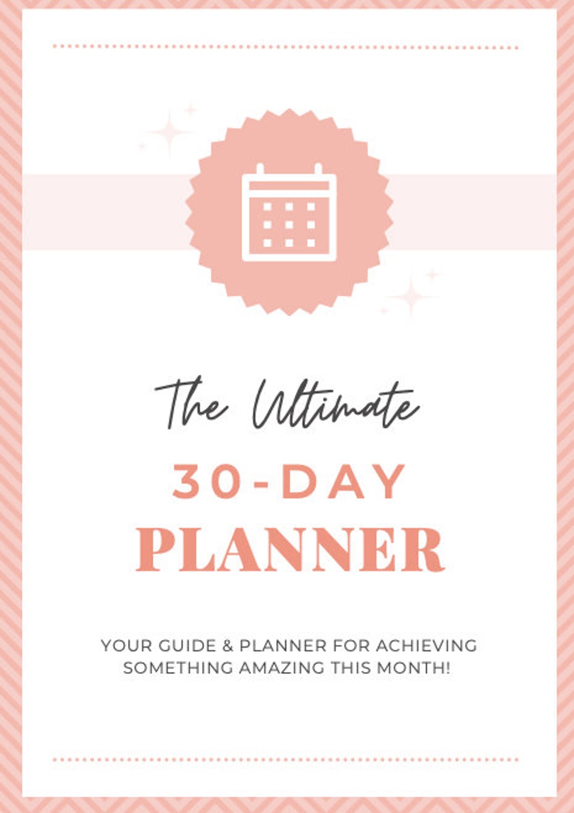 Ultimate 30 Day Planner Printable, Daily to Do List, Weekly Planner ...