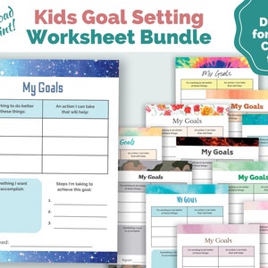 Kids Goal Setting Worksheet | Printable PDF Download to Help Kids Set ...
