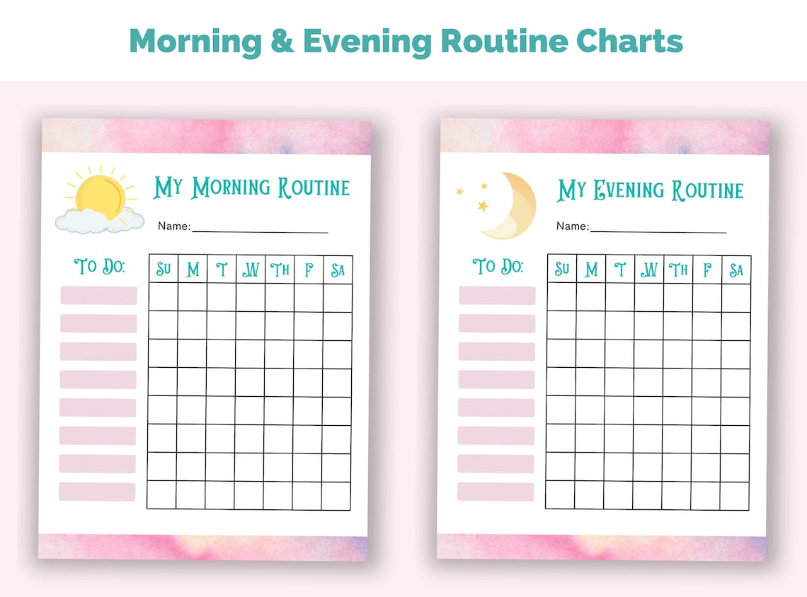 Kids Chart Bundle - Princess Themed | Printable Checklists Including ...