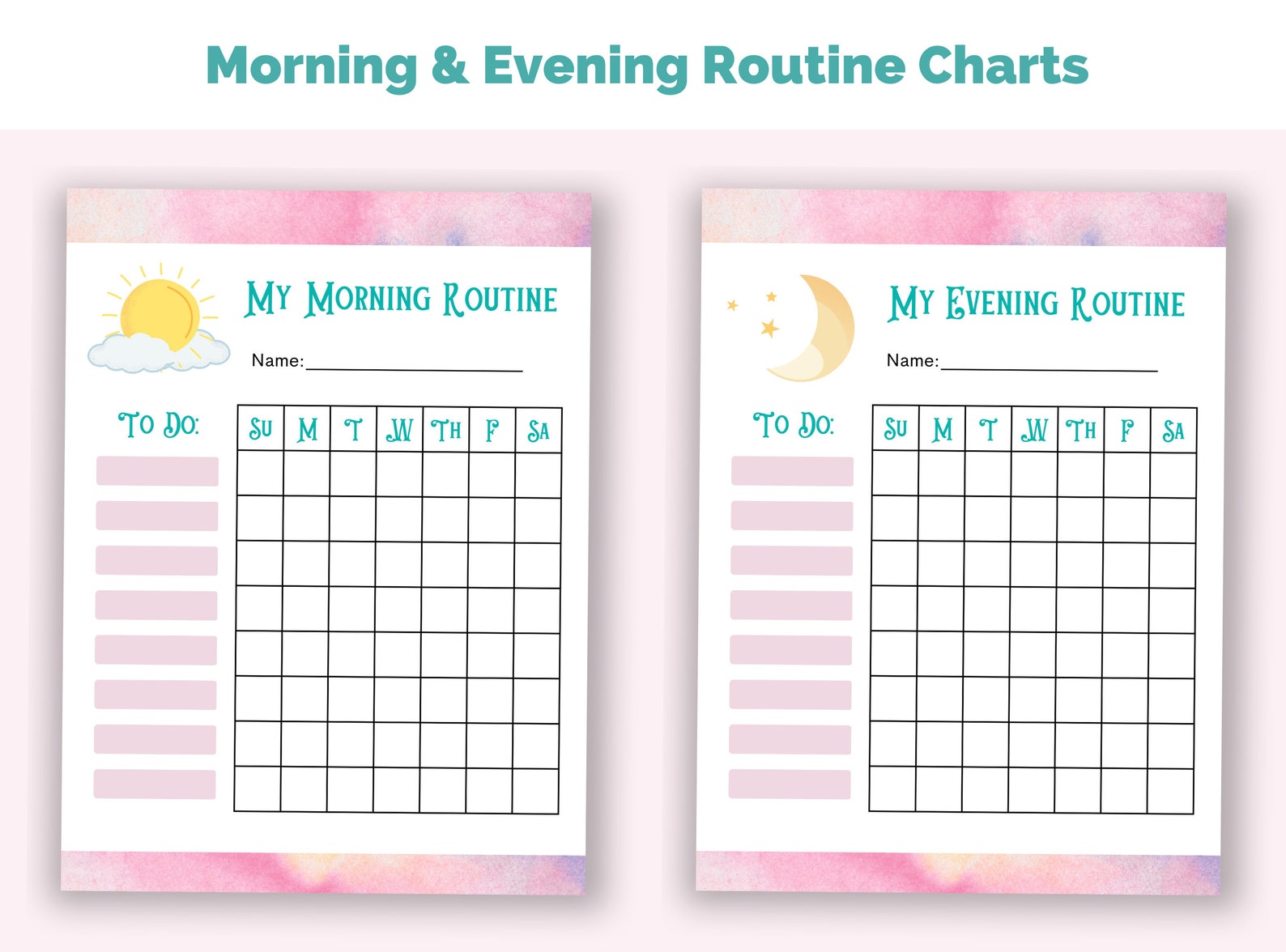 Kids Chart Bundle - Princess Themed | Printable Checklists Including ...