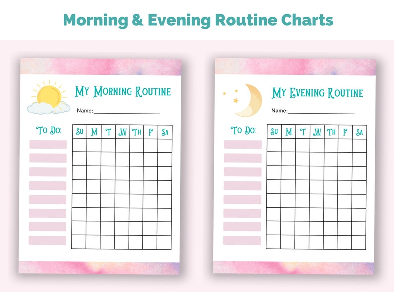 Kids Chart Bundle - Princess Themed | Printable Checklists Including ...