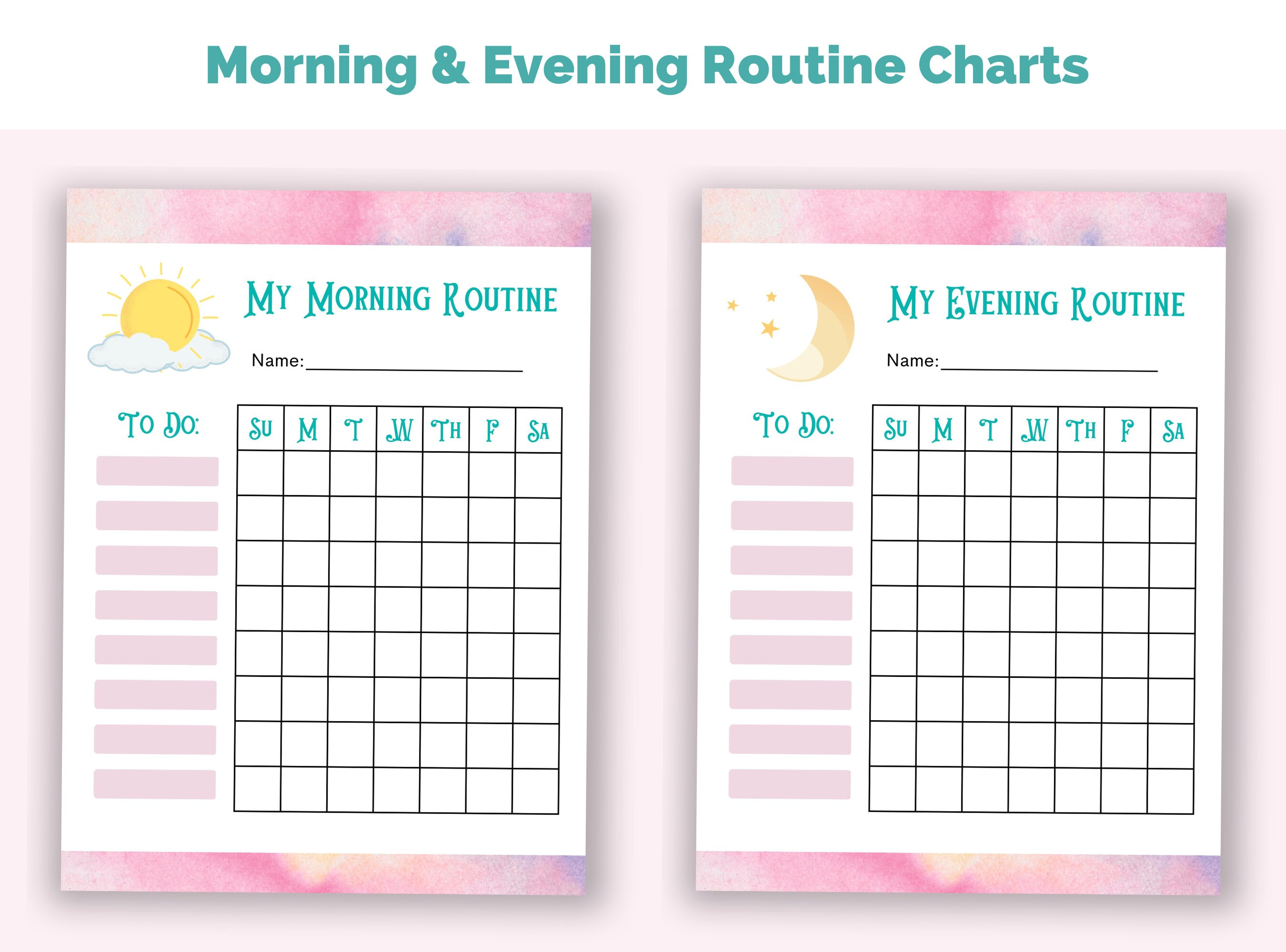Kids Chart Bundle - Princess Themed | Printable Checklists Including ...