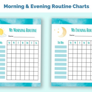 Kids Chart Bundle - Ocean Themed | Printable Checklists Including Chore ...