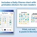 Kids Chart Bundle - Outer Space Themed | Printable Checklists Including ...