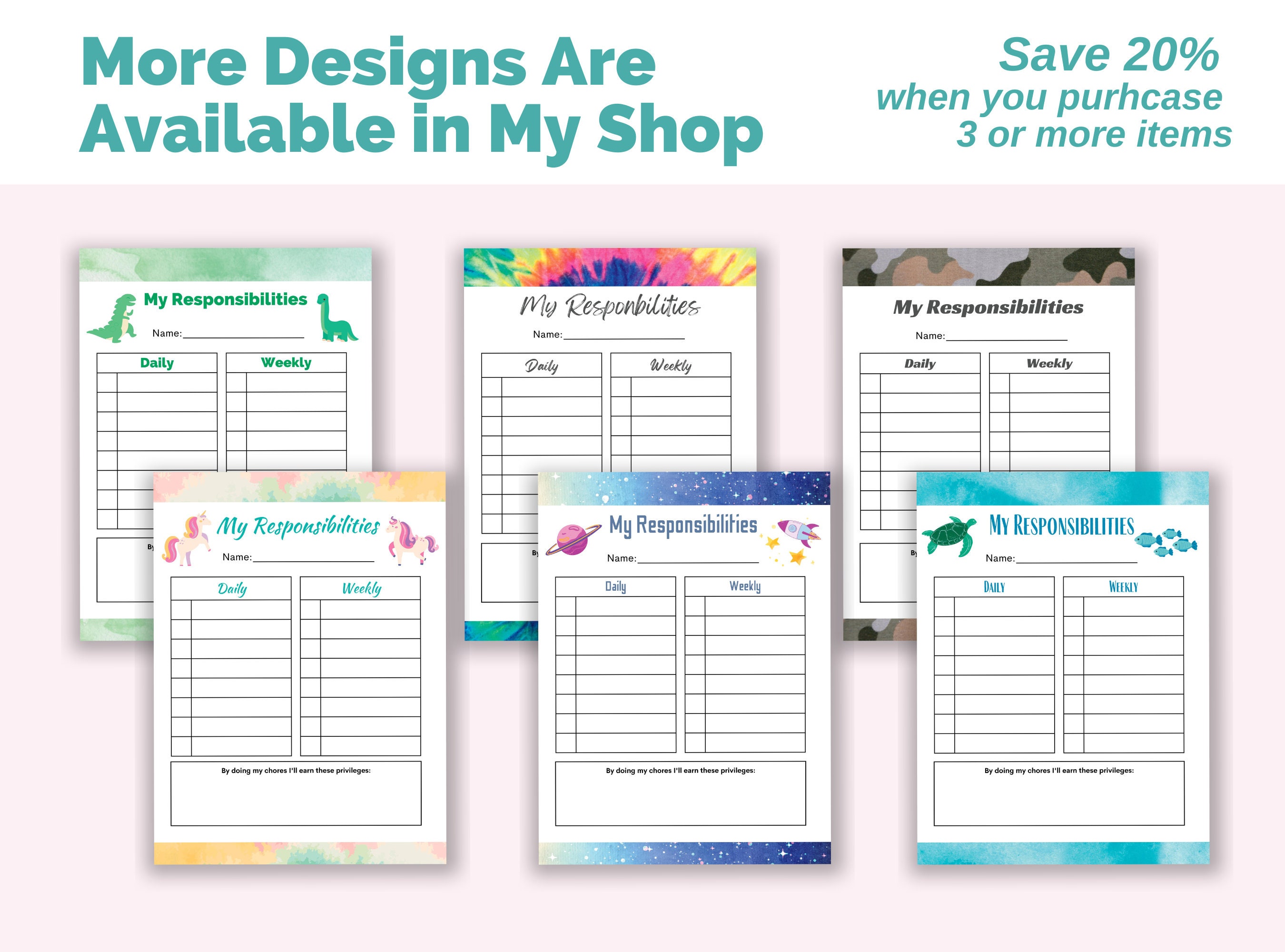 Kids Chart Bundle - Princess Themed | Printable Checklists Including ...