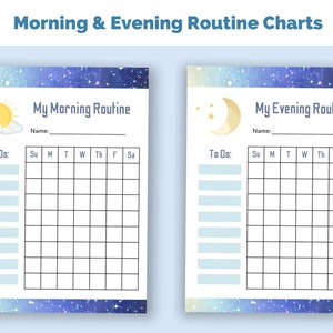 Kids Chart Bundle - Outer Space Themed | Printable Checklists Including ...