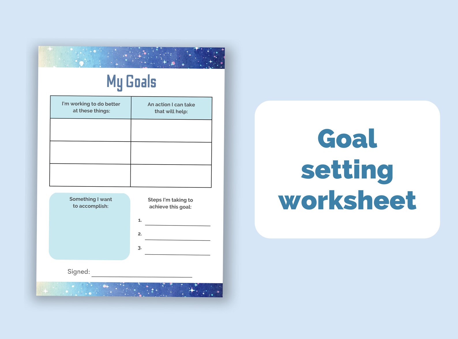 Kids Chart Bundle - Outer Space Themed | Printable Checklists Including ...