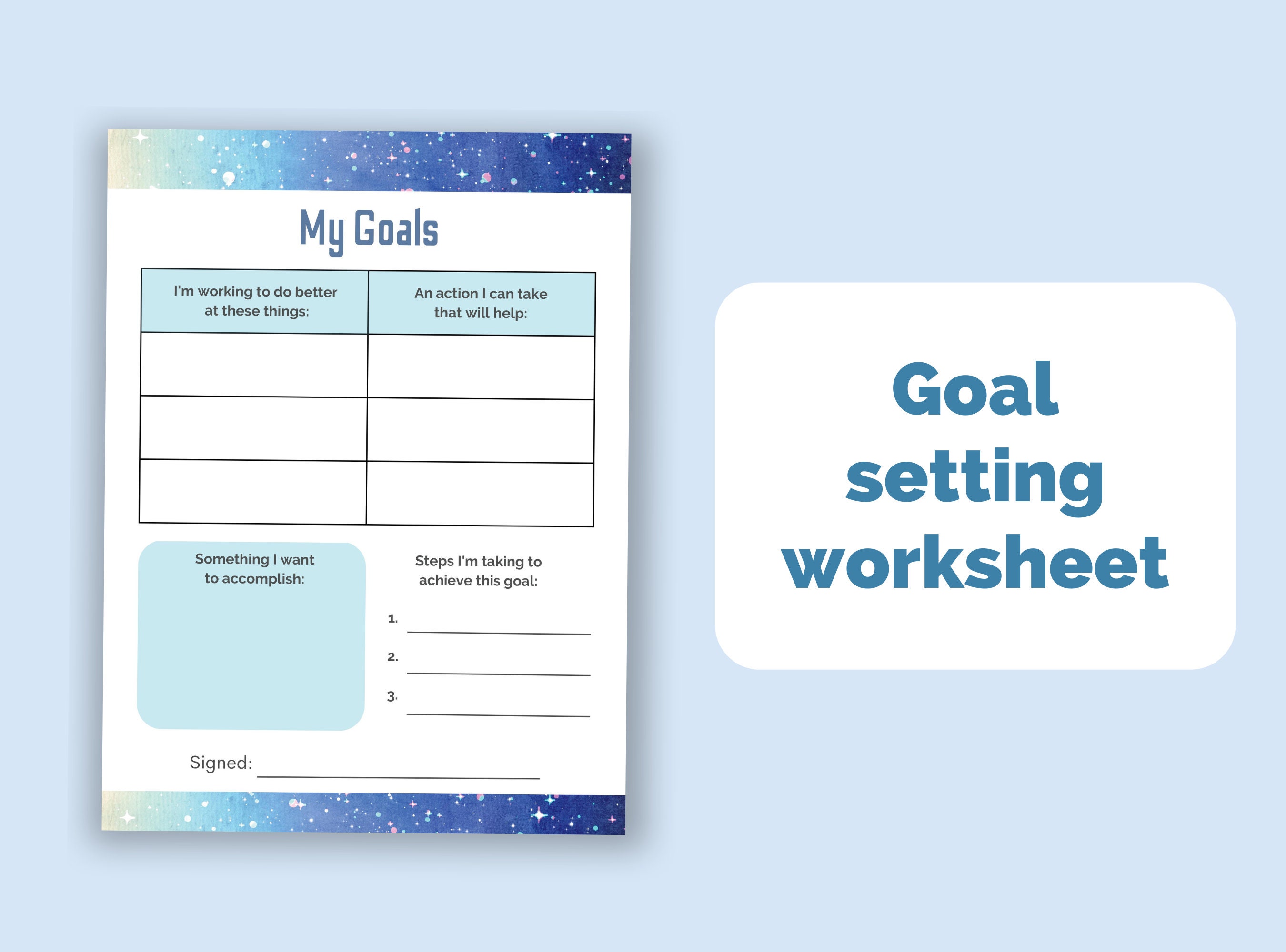 Kids Chart Bundle - Outer Space Themed | Printable Checklists Including ...