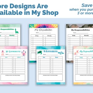 Kids Chart Bundle - Outer Space Themed | Printable Checklists Including ...