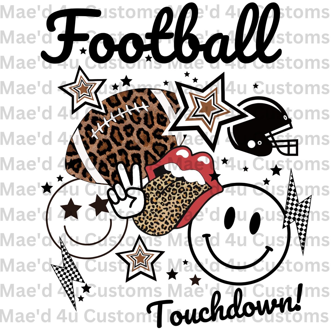 Football PNG/ Retro Football / Back to School / Football Mom / Trendy ...
