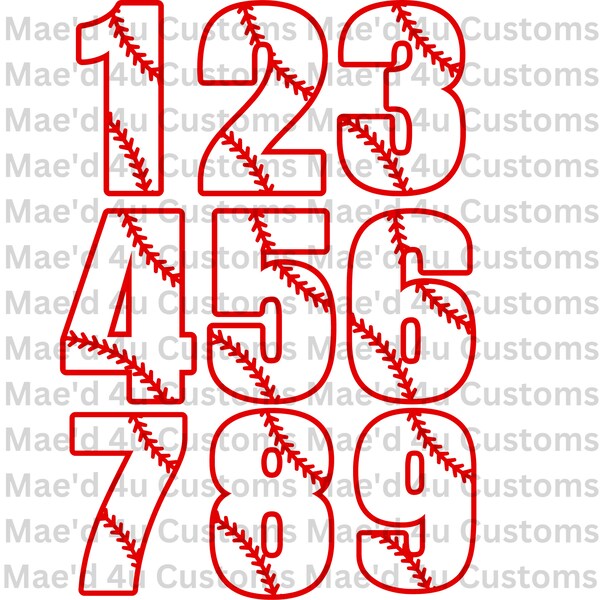 Baseball Number - Etsy