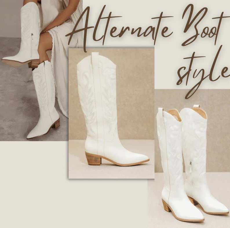 WHITE Cowboy Boots // Women's Cowgirl Boots Nashville Bachelorette ...