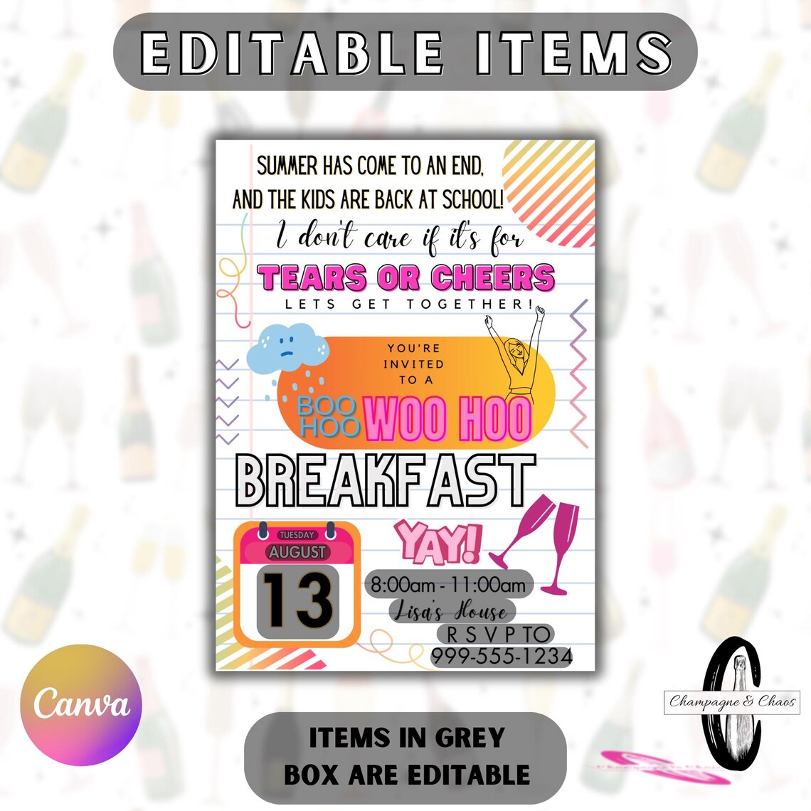 Tears or Cheers // Back to School // Moms Breakfast // Boohoo Woohoo ...