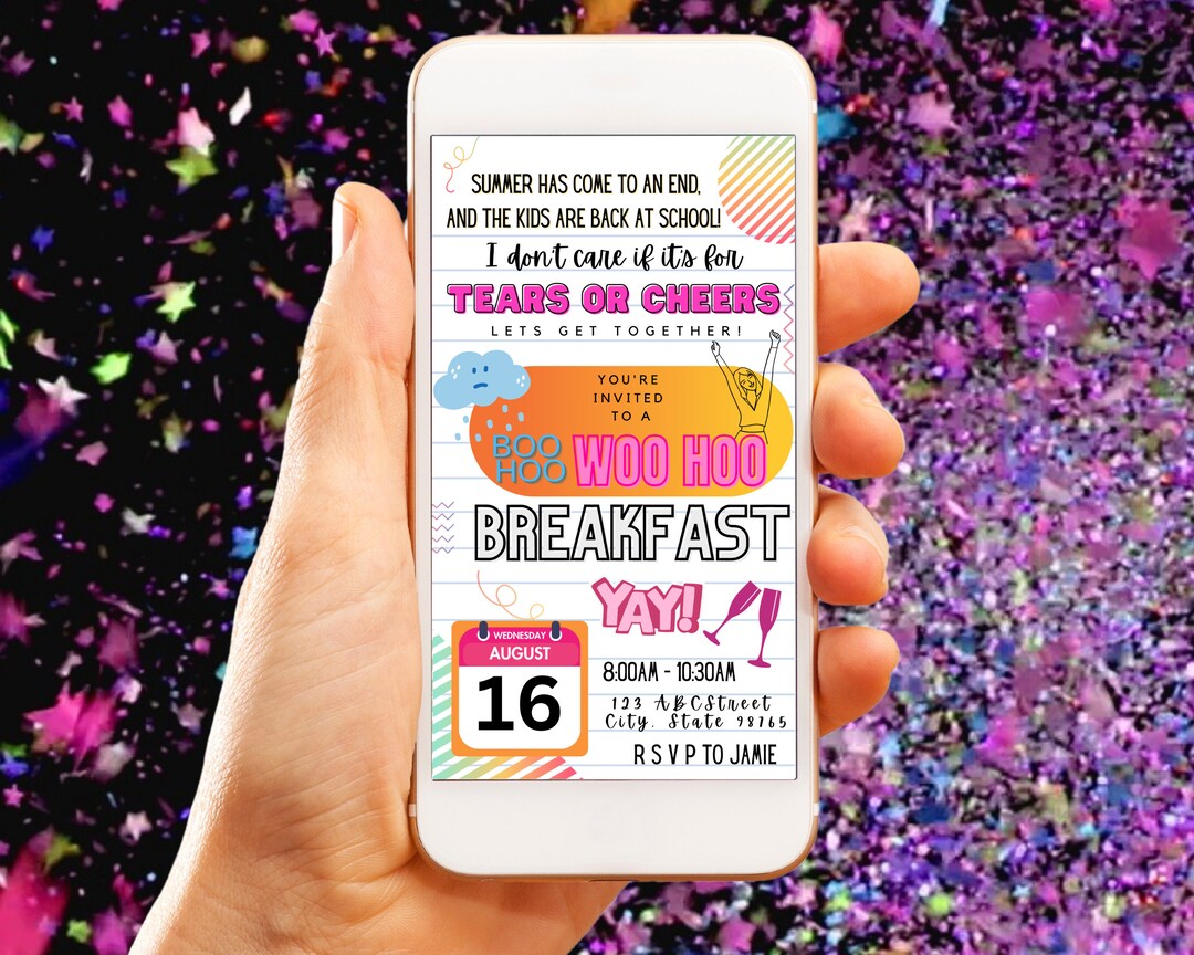 Back to School / Moms Breakfast / Boohoo Woohoo / Tears Cheers - Etsy