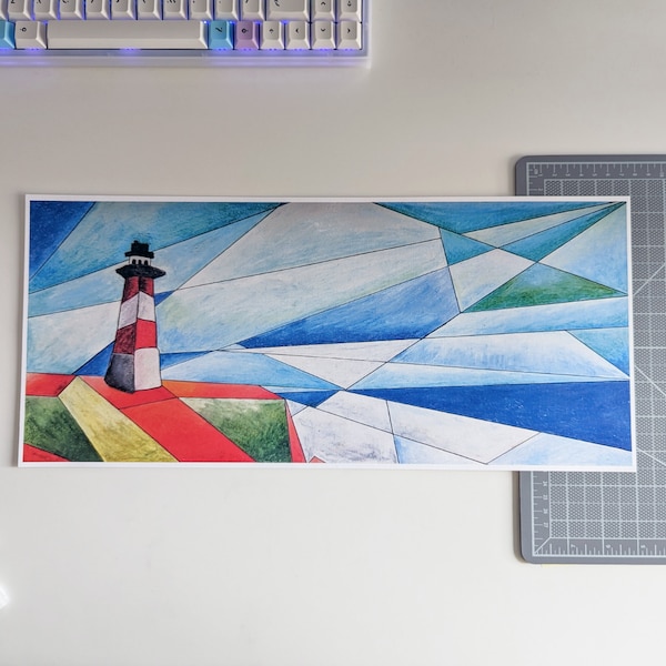 Lighthouse Painting - Etsy