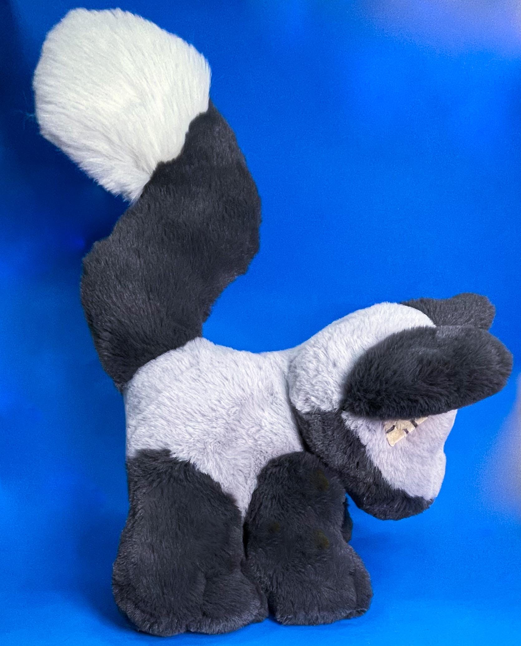 Blue Nosed Fluffy Floppy Silver Fox Plush - Etsy