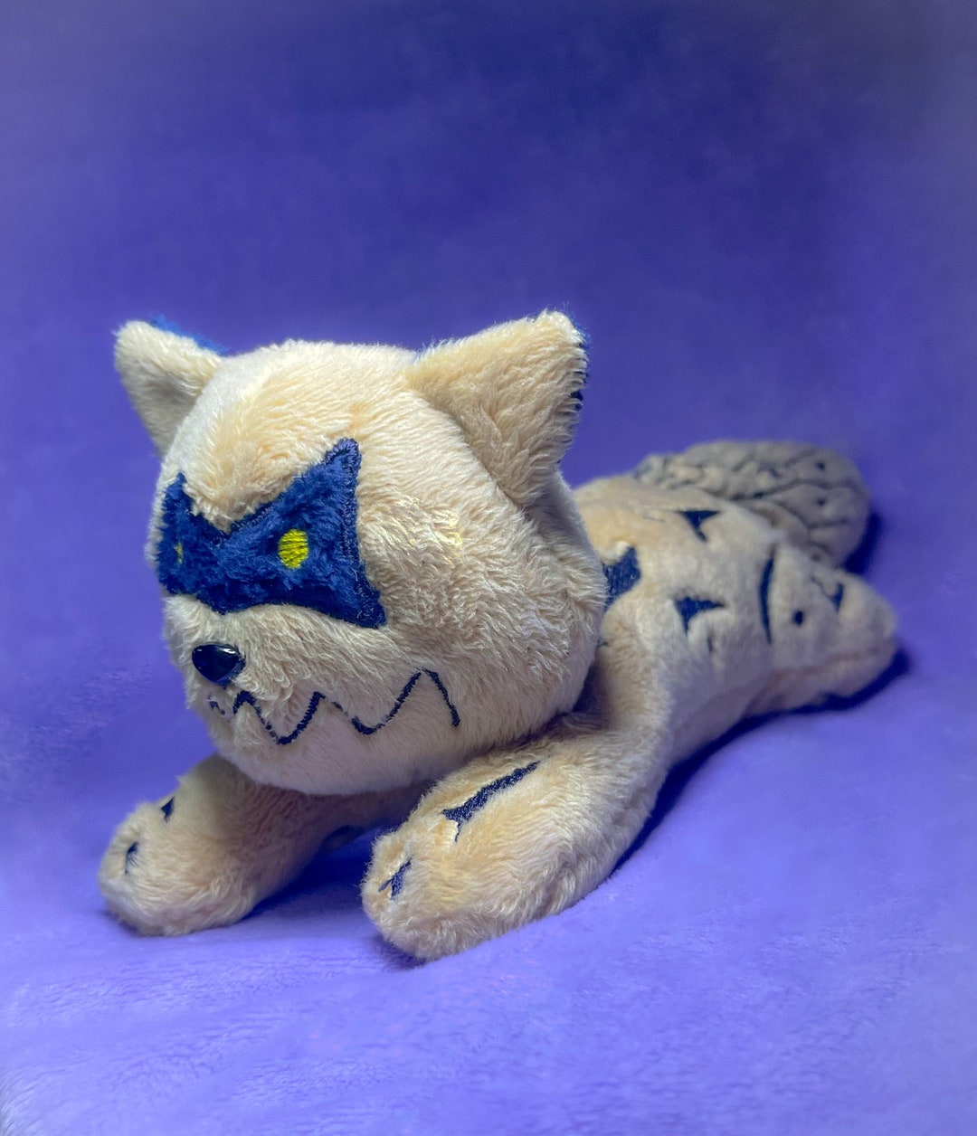Shu One Tail Beast Tanuki Racoon Laying Down Plush - Etsy