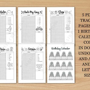 Premade JOURNAL BUNDLE Printable Pages Undated Bujo Planner - US Letter ...
