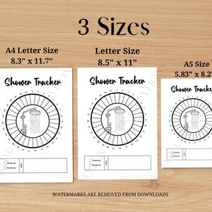 Shower Tracker PRINTABLE Premade Bullet Journal Page - Planner Page ...