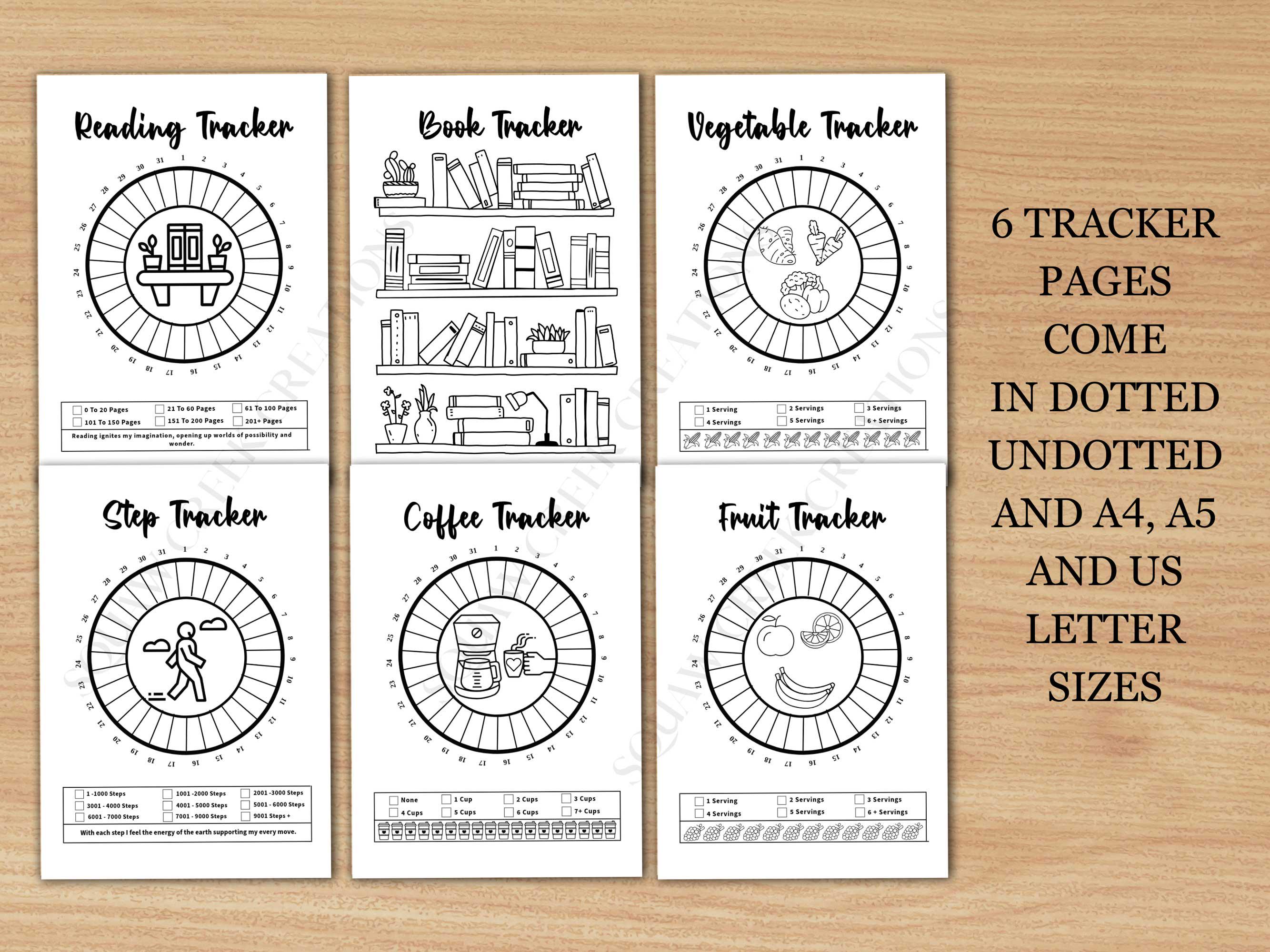 Premade JOURNAL BUNDLE Printable Pages Undated Bujo Planner - US Letter ...