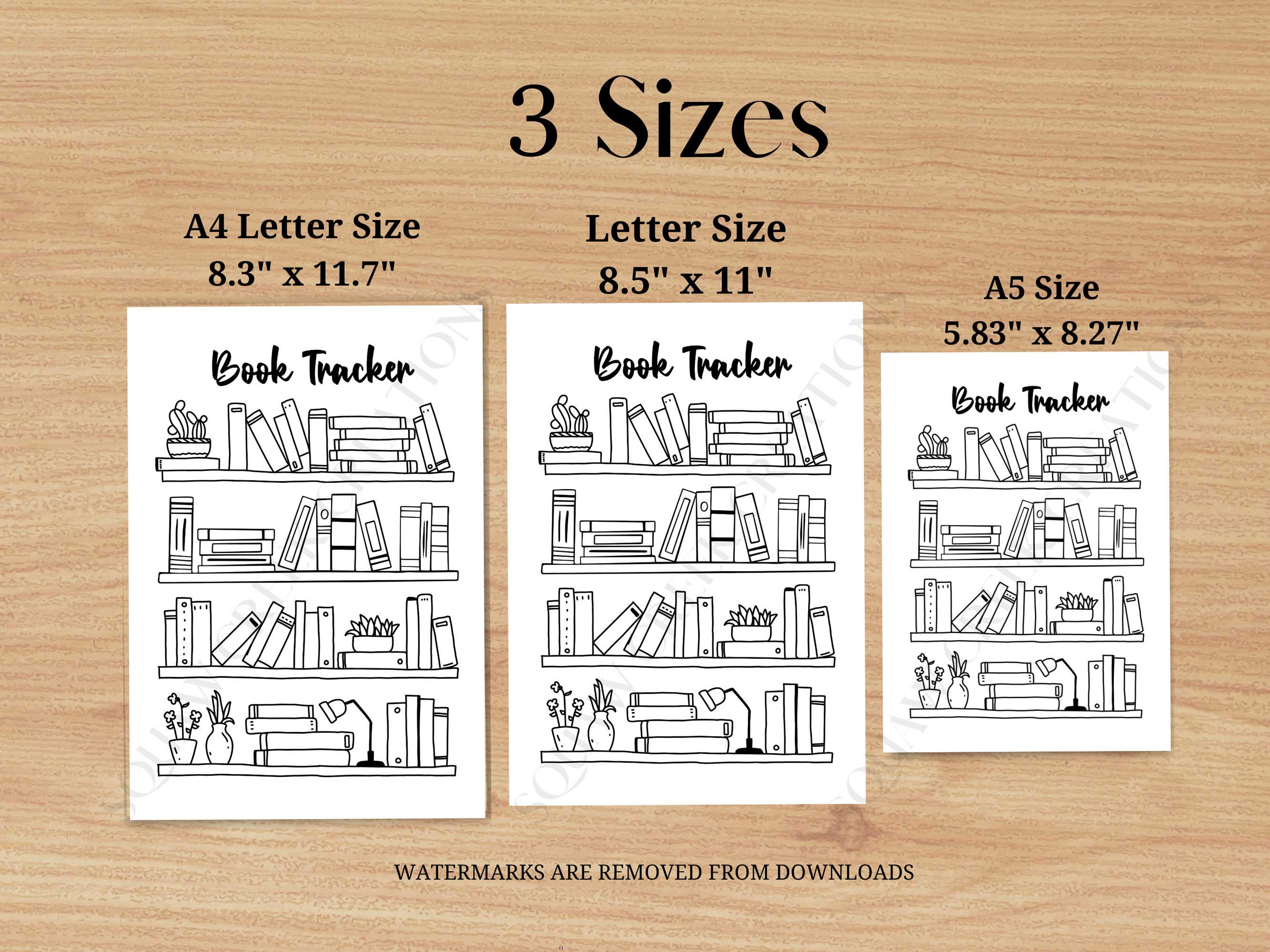 Book Tracker Monthly PRINTABLE Journal Page - Planner Page - Daily ...