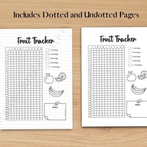 Fruit Tracker PRINTABLE Journal Page - Yearly Pixel Tracker Healthy ...