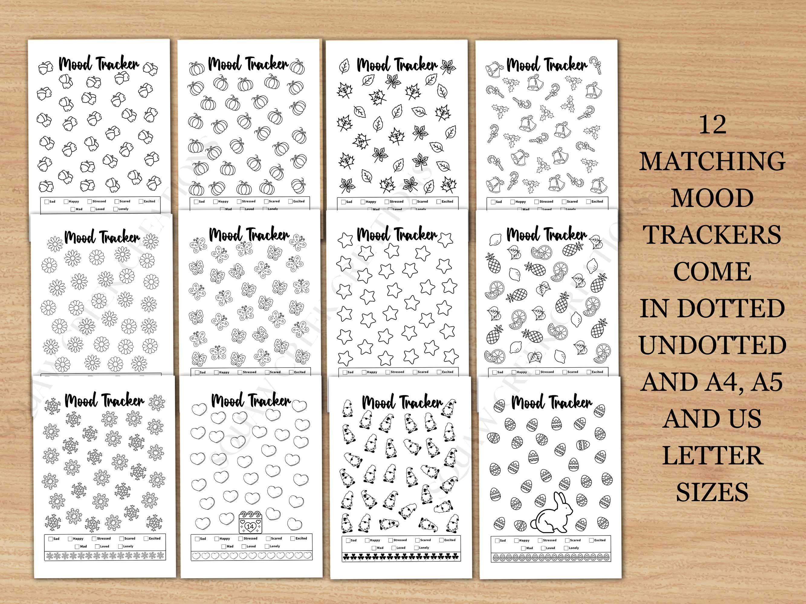 Premade JOURNAL BUNDLE Printable Pages Undated Bujo Planner - US Letter ...