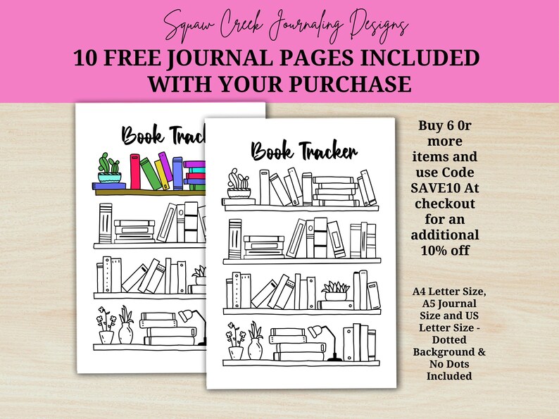 Book Tracker Monthly PRINTABLE Journal Page - Planner Page - Daily ...