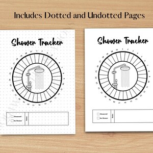 Shower Tracker PRINTABLE Premade Bullet Journal Page - Planner Page ...