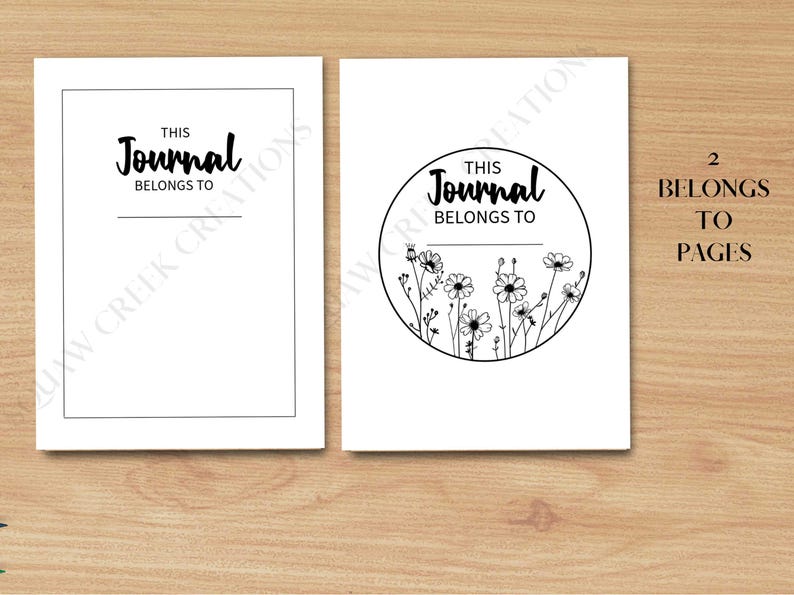 Premade JOURNAL BUNDLE Printable Pages Undated Bujo Planner - US Letter ...