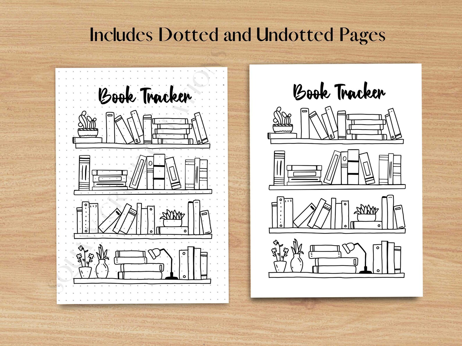 Book Tracker Monthly PRINTABLE Journal Page - Planner Page - Daily ...