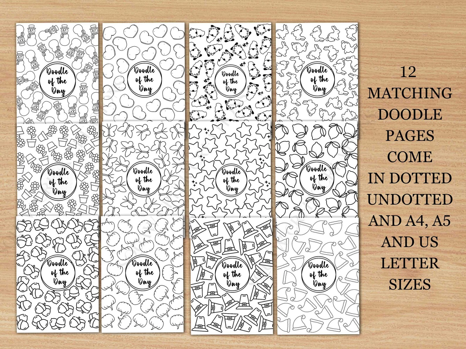 Premade JOURNAL BUNDLE Printable Pages Undated Bujo Planner - US Letter ...