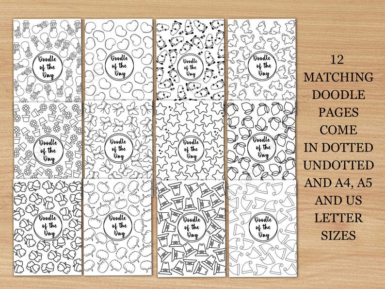 Premade JOURNAL BUNDLE Printable Pages Undated Bujo Planner - US Letter ...