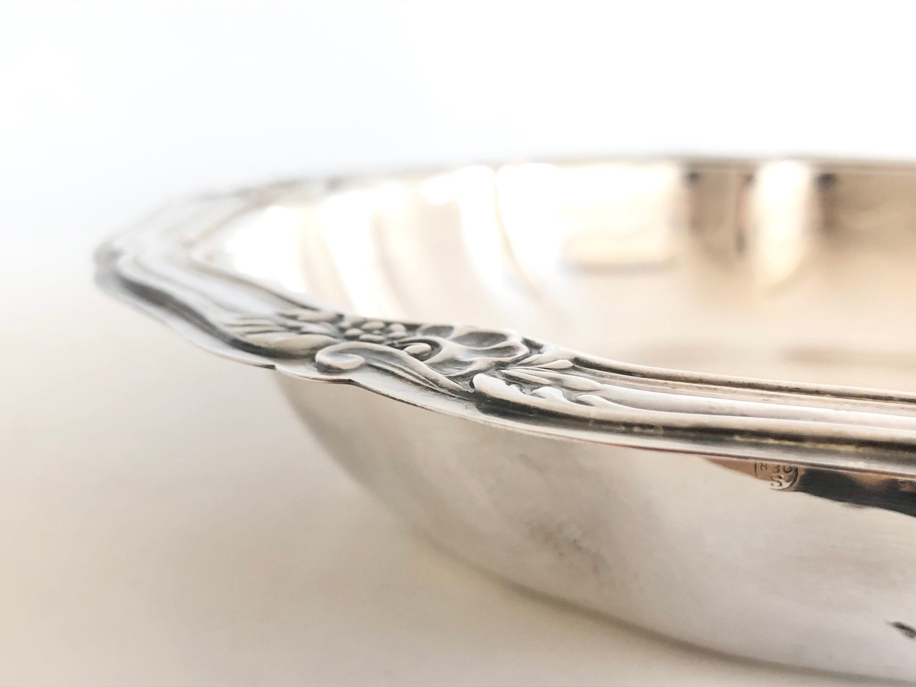 Set of Danish Silver 830s Elegant Art Deco Bowl and Platter - Etsy