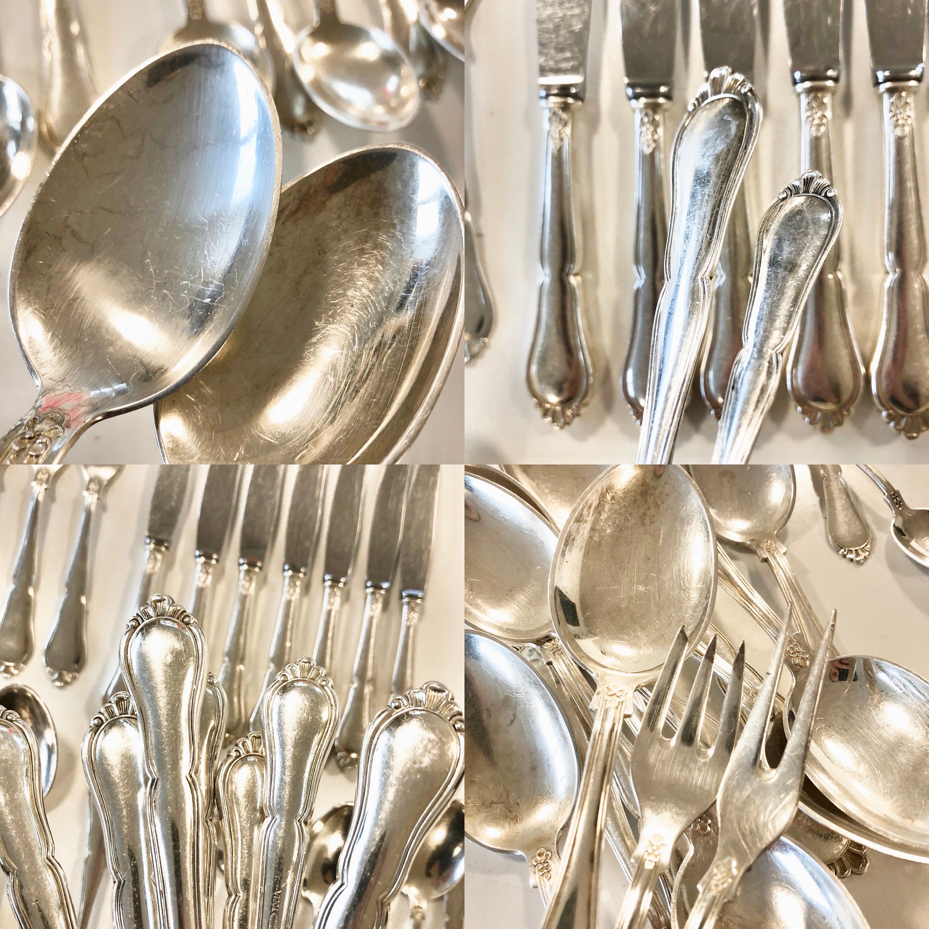 Danish Vintage Mid Century “brynje” 71 Pieces of Silverplate Dinner ...