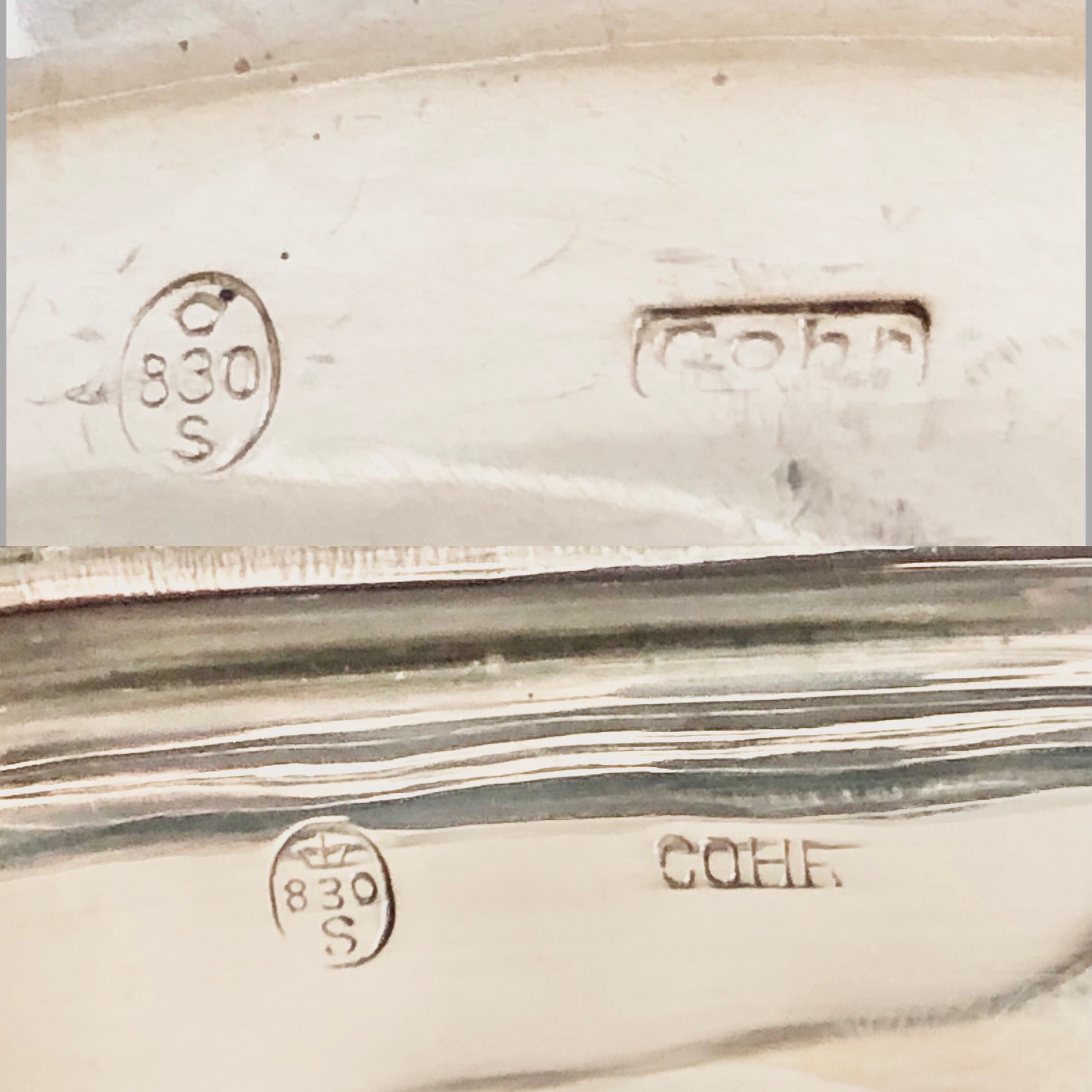 Set of Danish Silver 830s Elegant Art Deco Bowl and Platter - Etsy