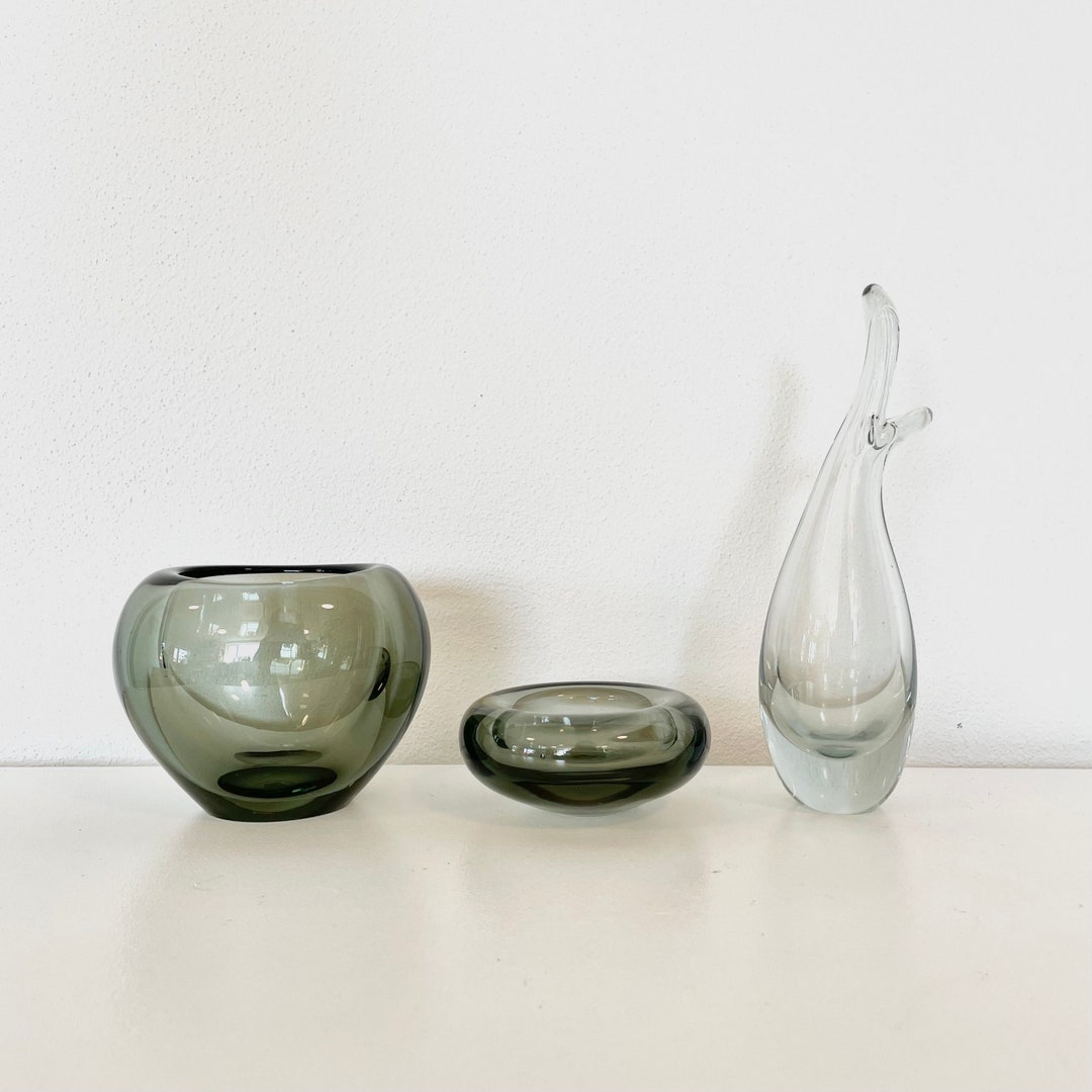 Vintage Mid Century Holmegaard Glass Art High End Modernist Design From ...