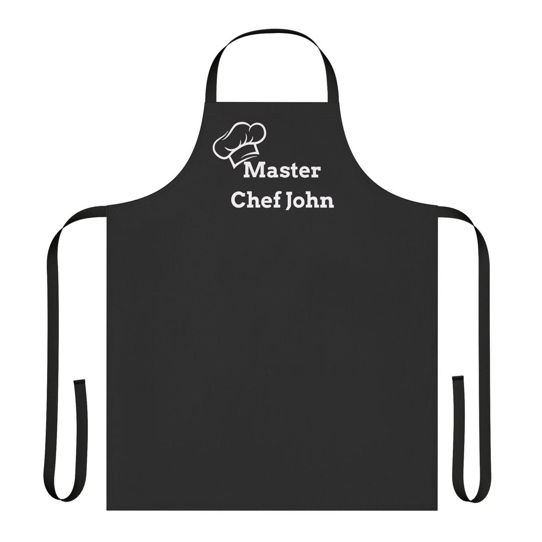Custom Master Chef Apron With Chef Hat Graphic Personalized Kitchen ...