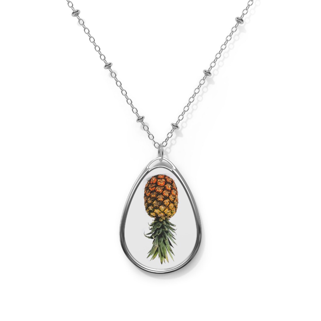 Swingers' Signature: Upside-down Pineapple Oval Necklace - Etsy