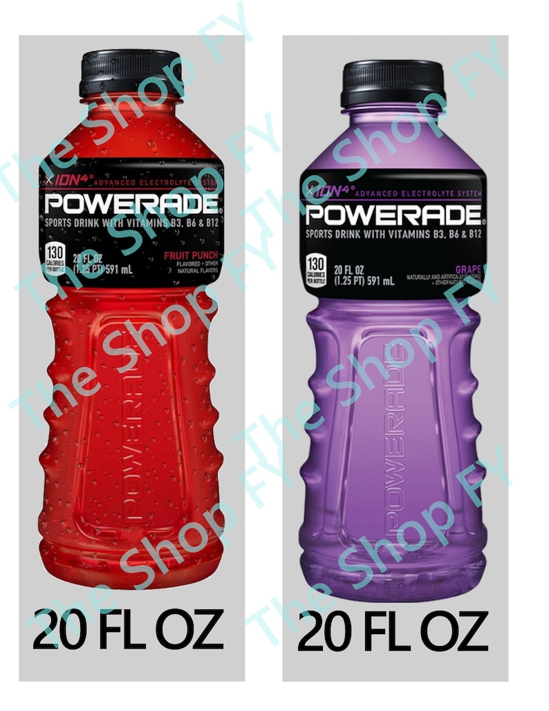 Digital Download - Red & Purple Powerade Vending Machine Labels PDF 3 ...