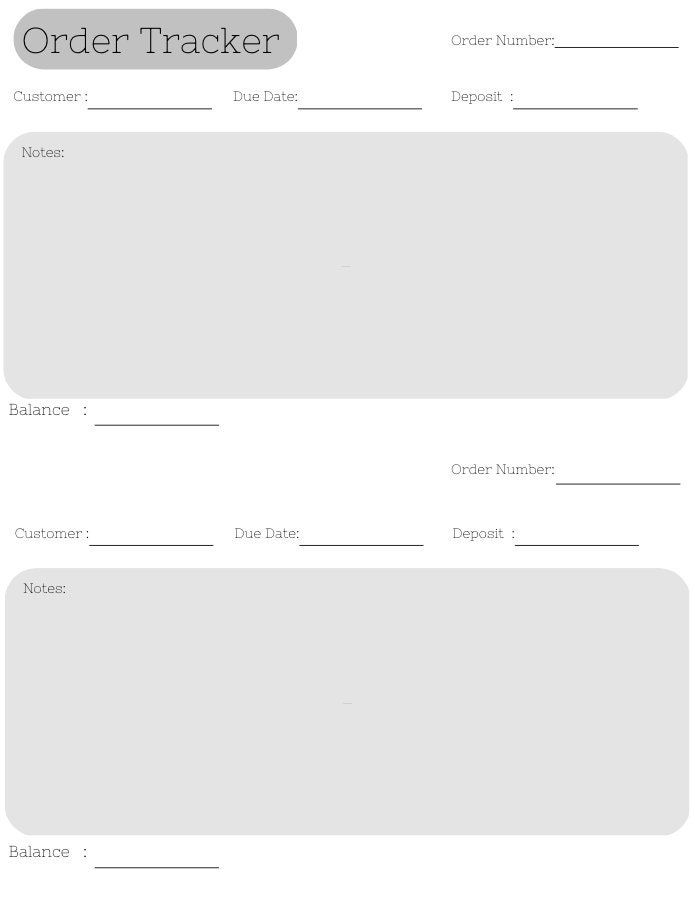Digital Fillable and Printable Small Business Order Tracker - Etsy