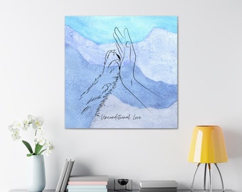 Unconditional Love Charcoal Dog Print With Quote - Etsy