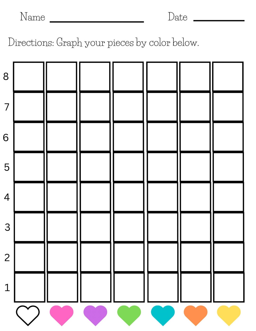 Valentines Candy Graph - Etsy