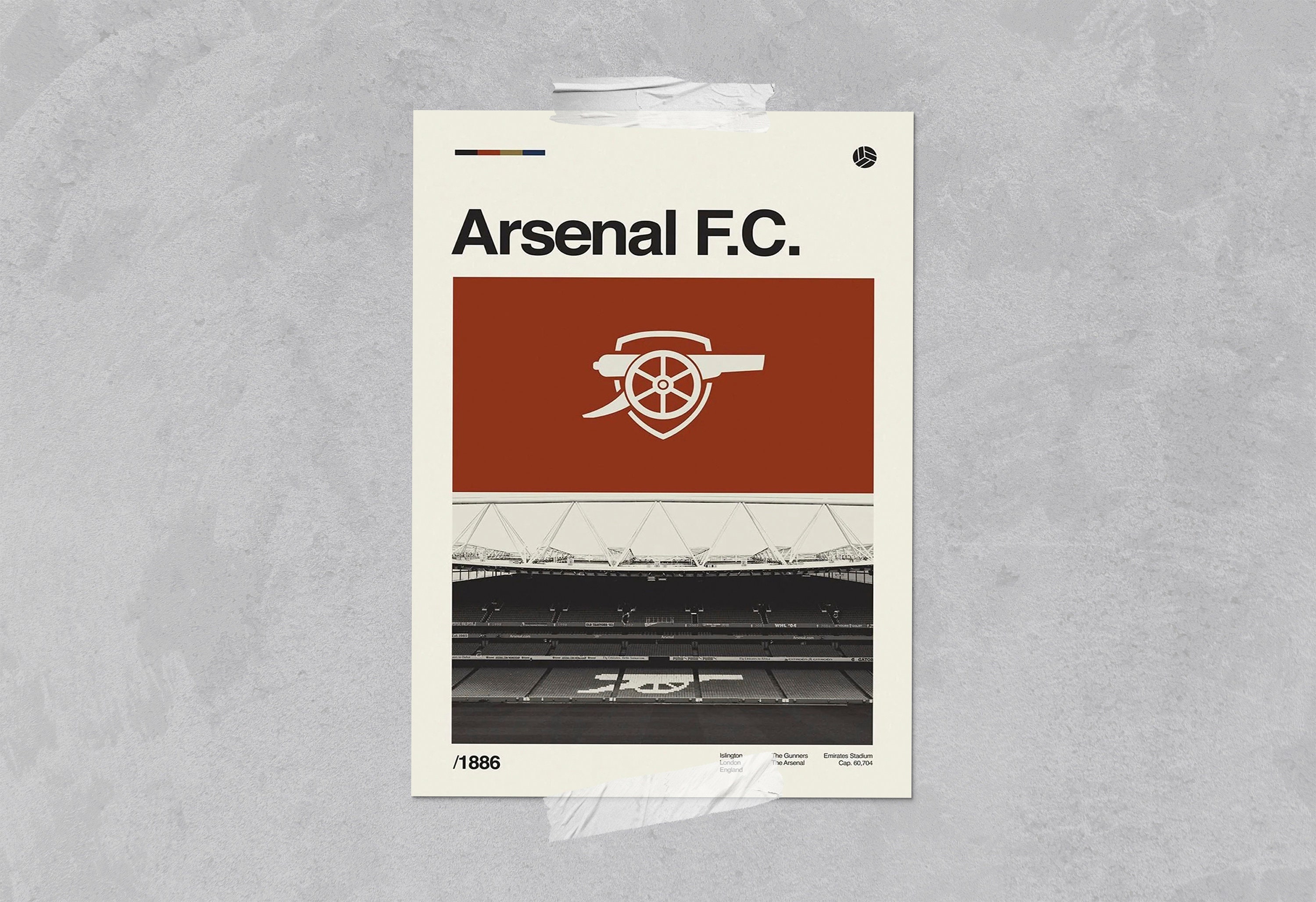 Arsenal Poster Emirates Stadium Poster Minimalist Football - Etsy UK