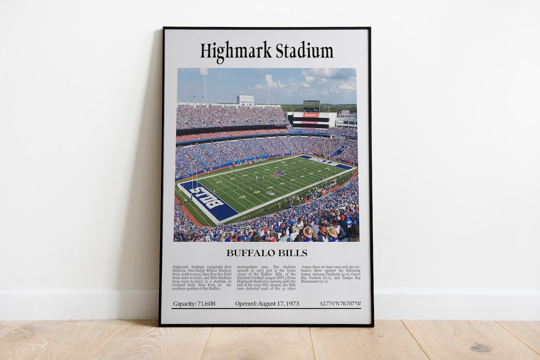 Highmark Stadium Poster Buffalo Bills Highmark Stadium - Etsy
