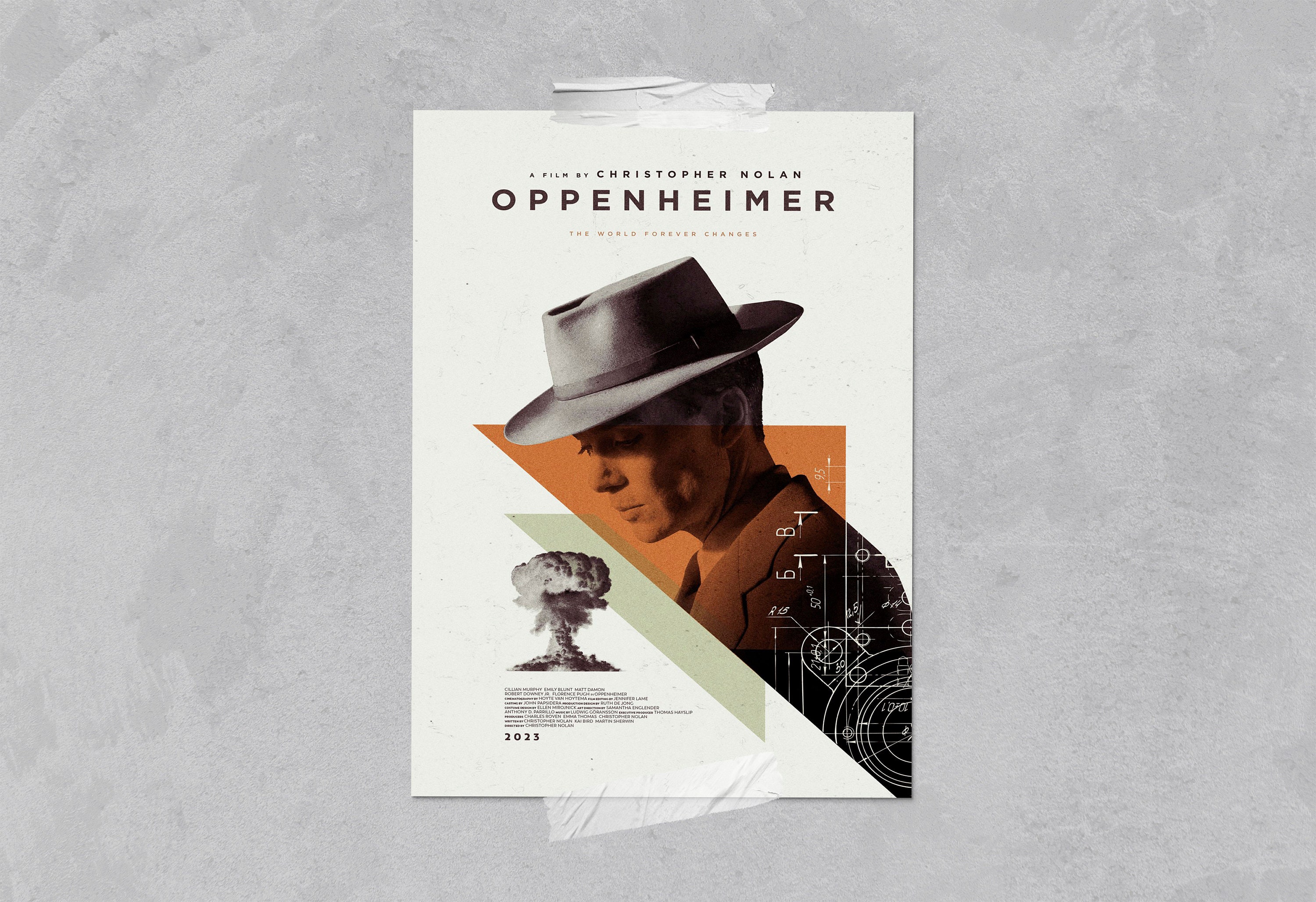 Oppenheimer Poster, Christopher Nolan Movie Poster