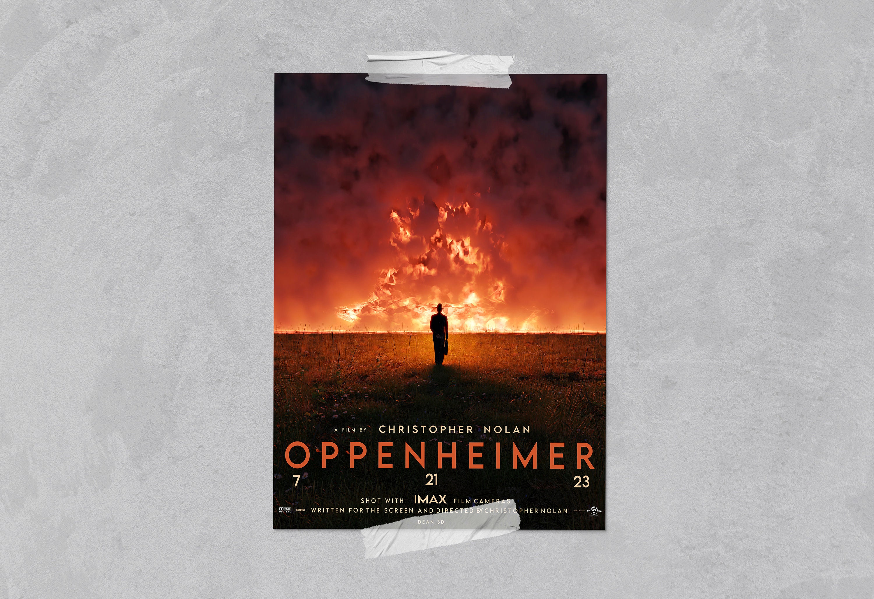 Oppenheimer Poster | Christopher Nolan Movie Poster | Minimalist Movie Premium Matte Vertical Poster